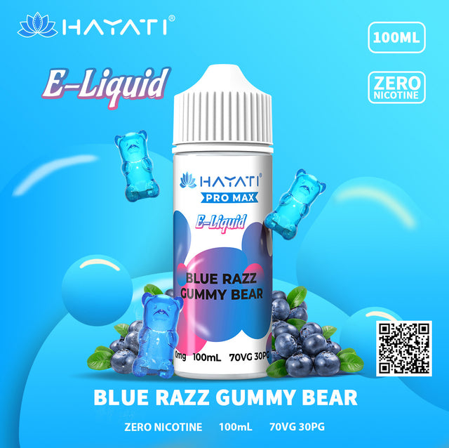Hayati Pro Max Blue Razz Gummy Bear 100ml Eliquid-£6.95