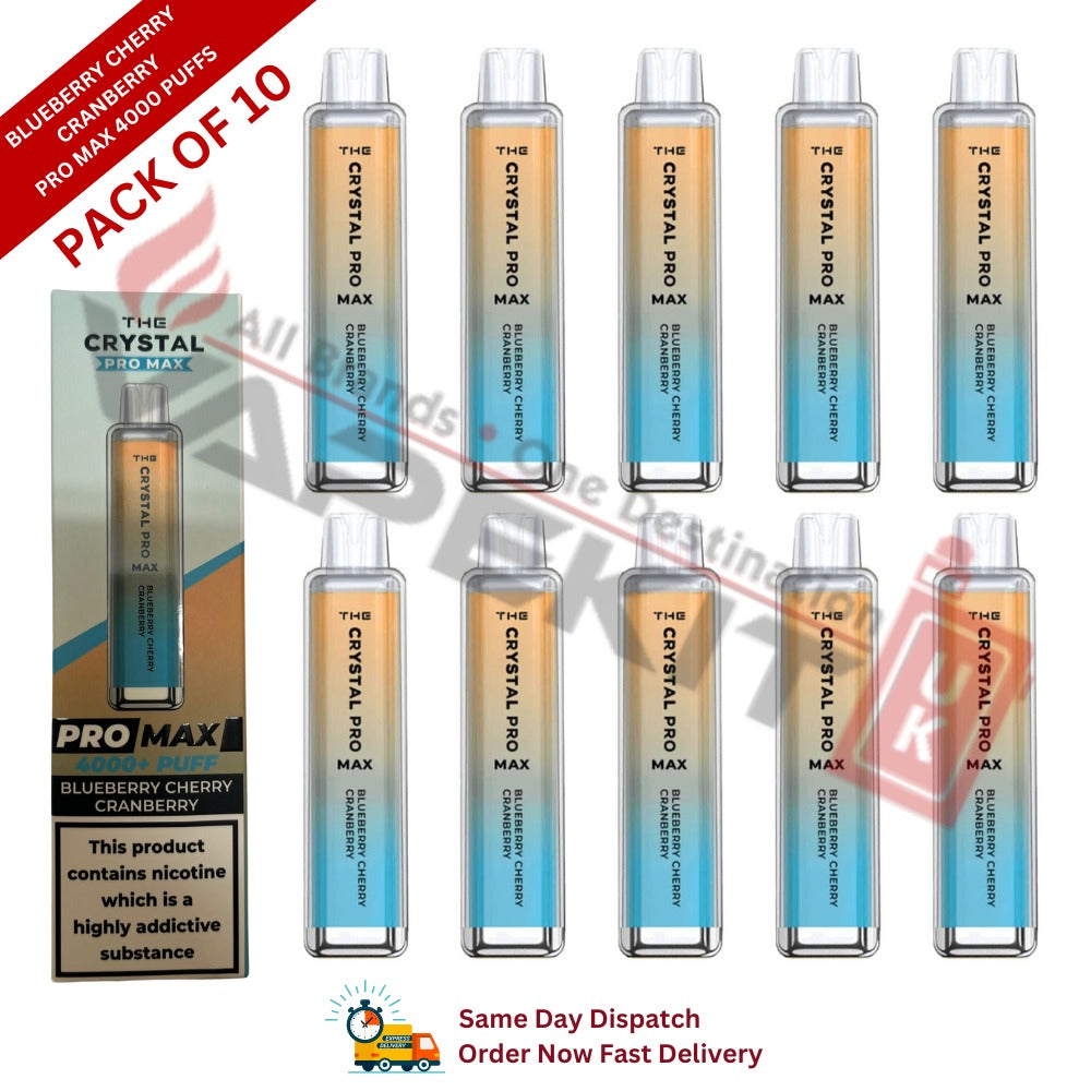 Buy Blueberry Cherry Cranberry Crystal Pro Max 4000 Puffs | Premium Vape
