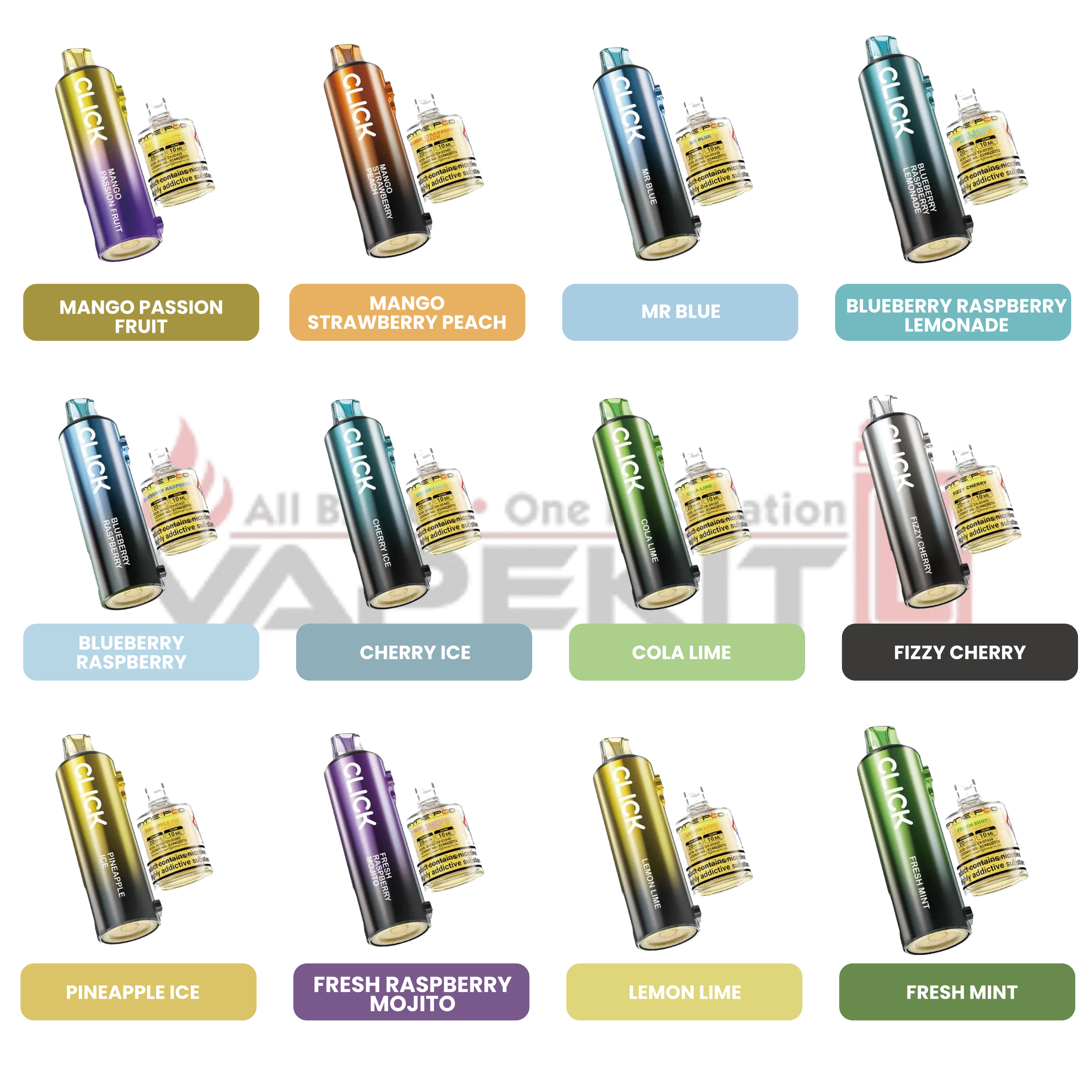 Pyne Pod Click 10K Prefilled 5-Pack | Vape Kit UK