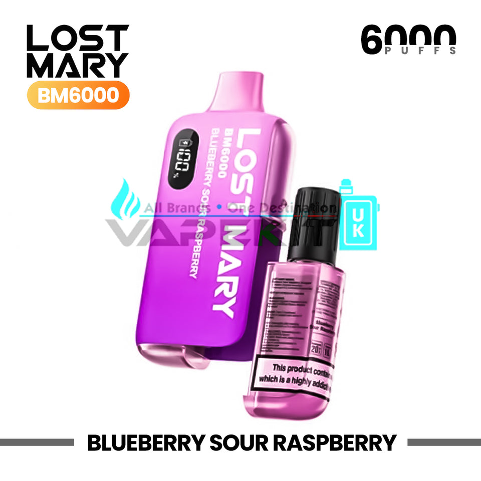 Lost Mary BM6000 Blueberry Sour Raspberry Prefilled Pod Vape Kit