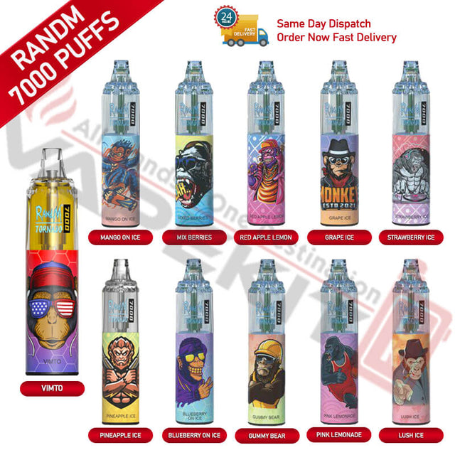 Randm Tornado 7000 Puffs Disposable Bar Bulk £7 98 £65 Box